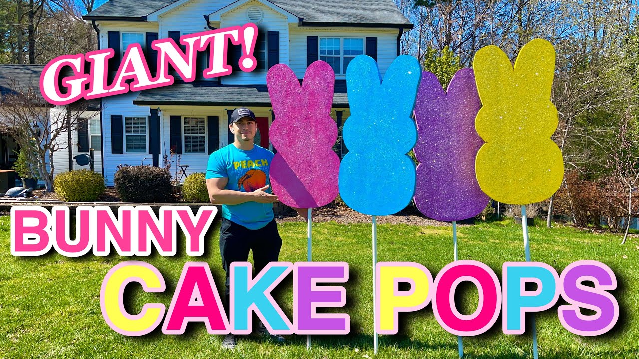 8ft GIANT BUNNY CAKE POPS - DIY Easter Tutorial - YouTube