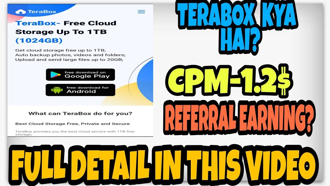 TERABOX EARN MONEY MDISK ALTERNATIVE ll MDISK VS TERABOX - YouTube