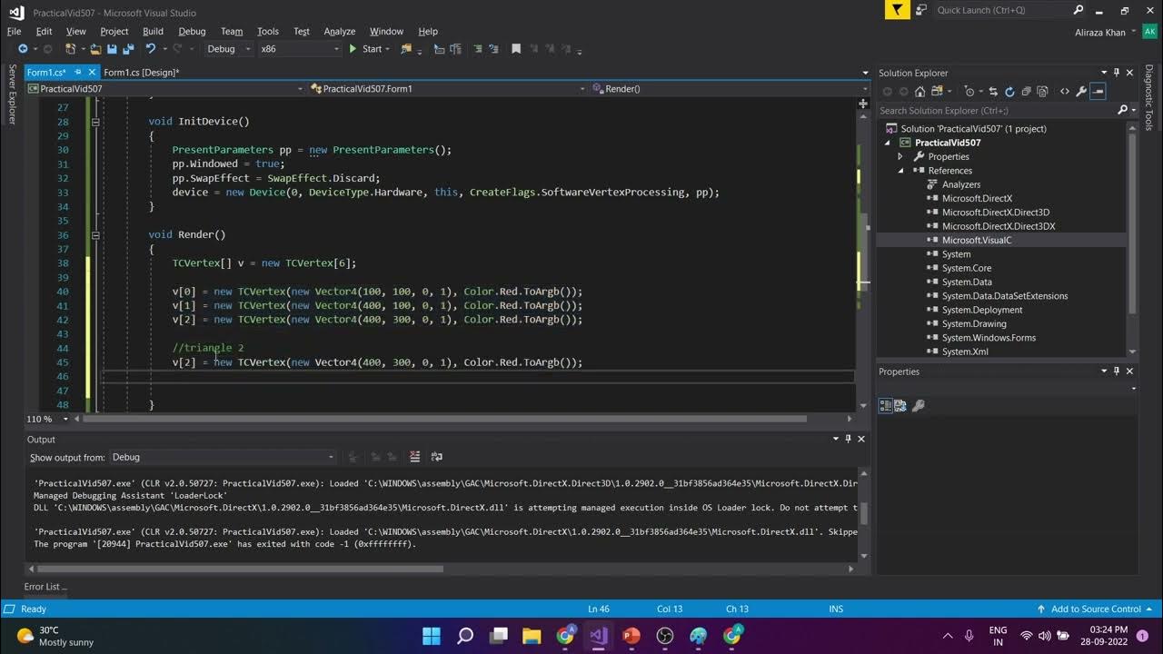 507: P3- Draw a rectangle using Direct3D 11. - YouTube