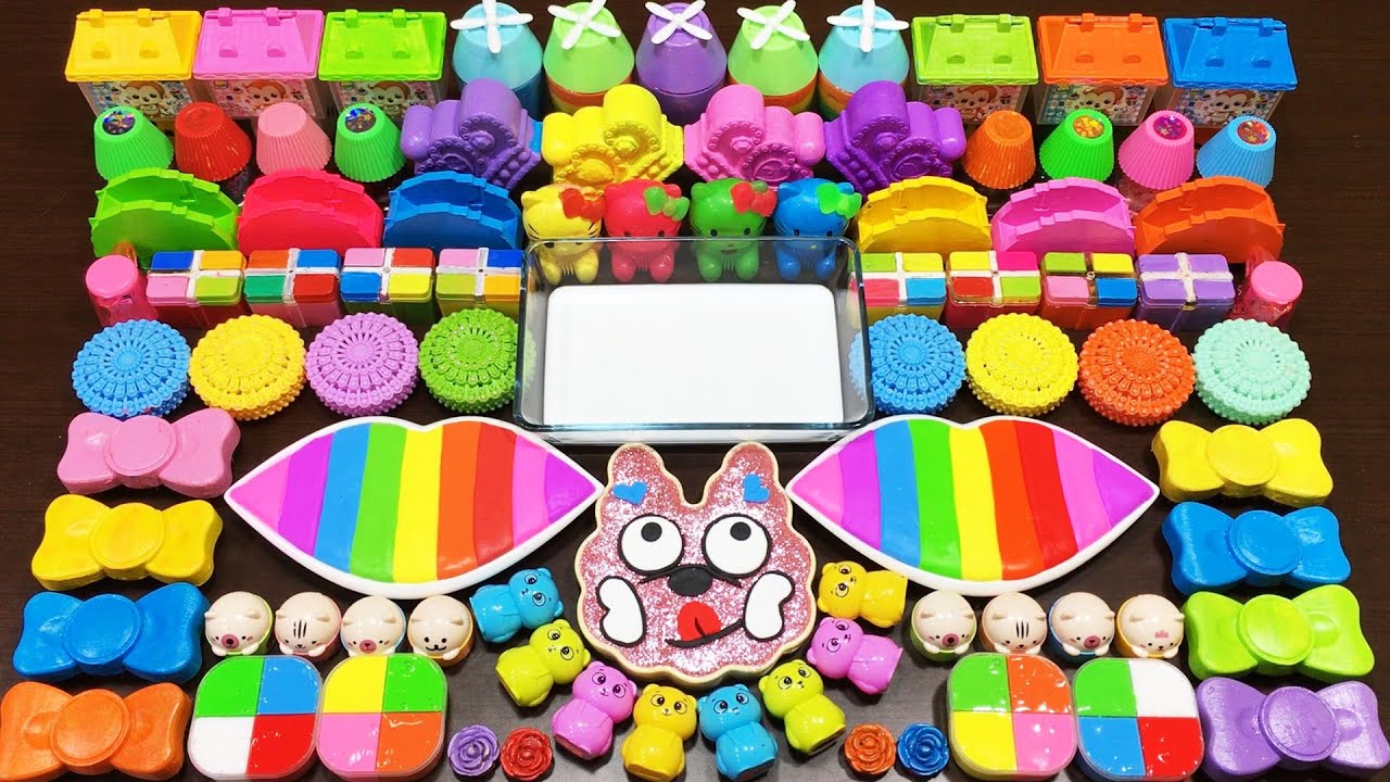 WILL YOU RELAXING WITH CLAY MAKEUP & RAINBOW ? Mixing Random Things ...