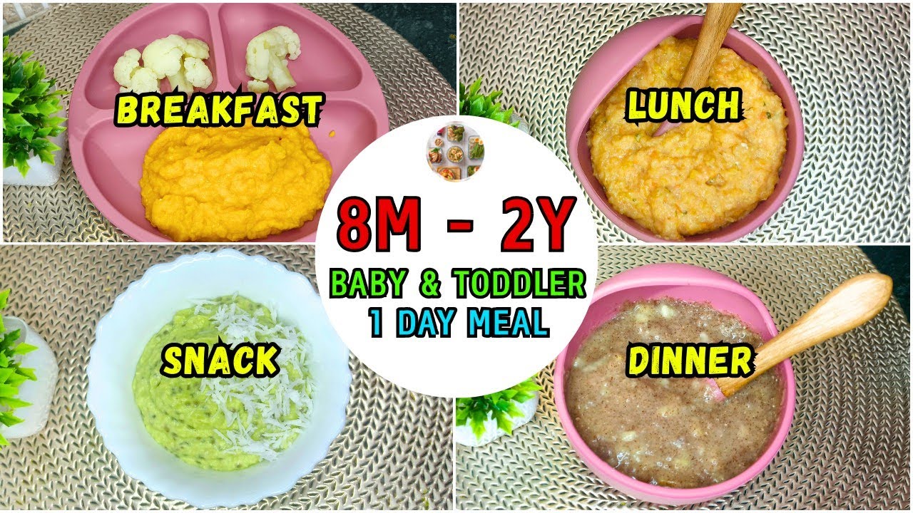 8M to 2Y Baby & Toddler Food || Breakfast, Lunch, Snack, Dinner ...