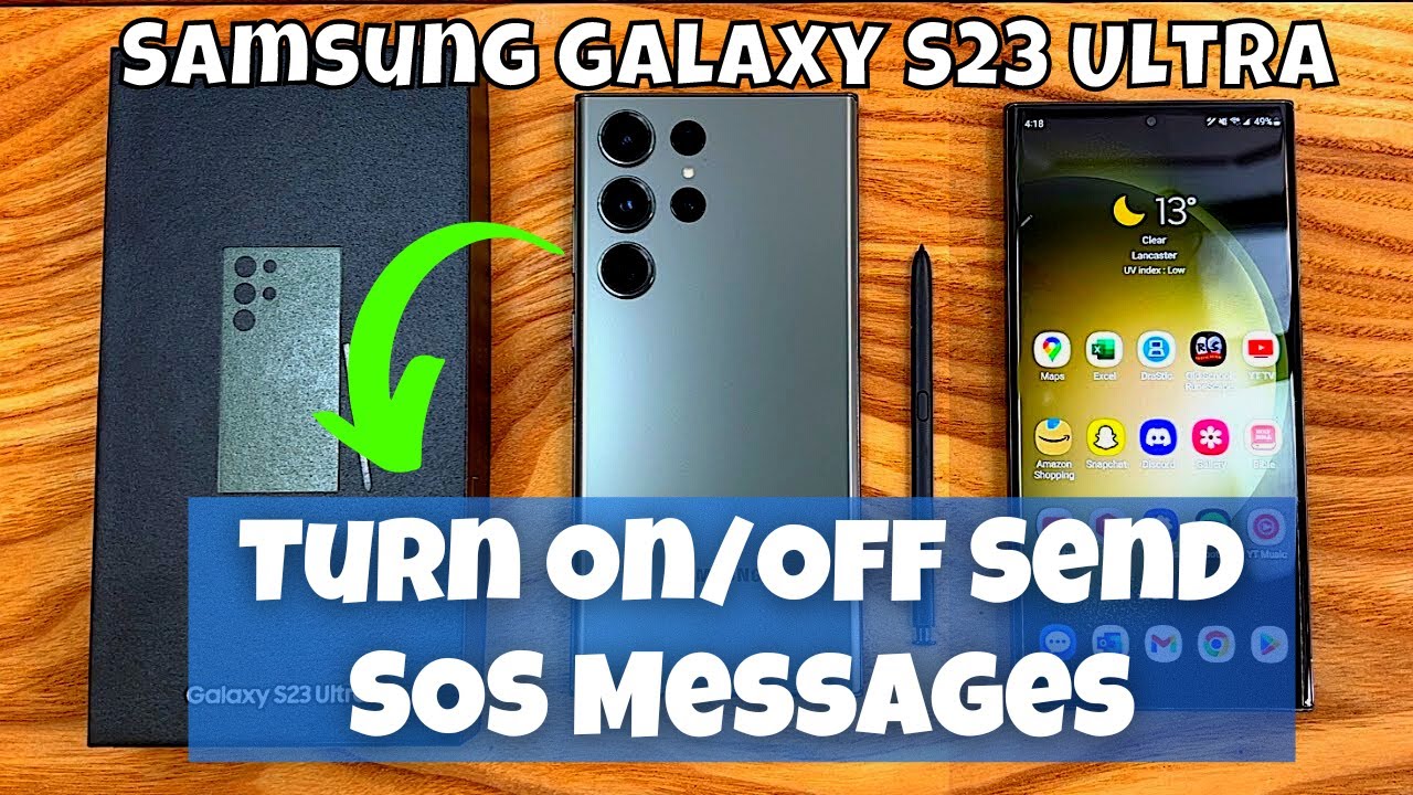 How to Turn On/Off Send SOS Messages Samsung Galaxy S23 Ultra - YouTube
