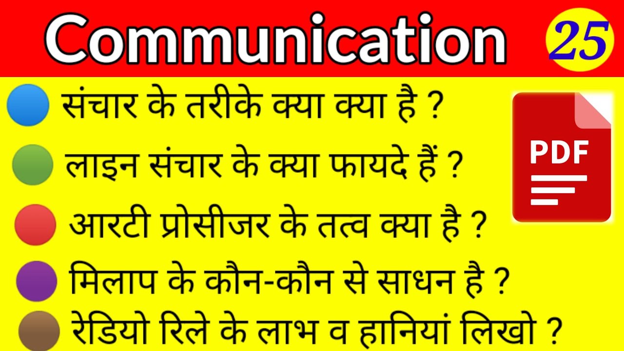 NCC Communication Model Paper - 25 for NCC A B C Certificate Exam 2022 ...