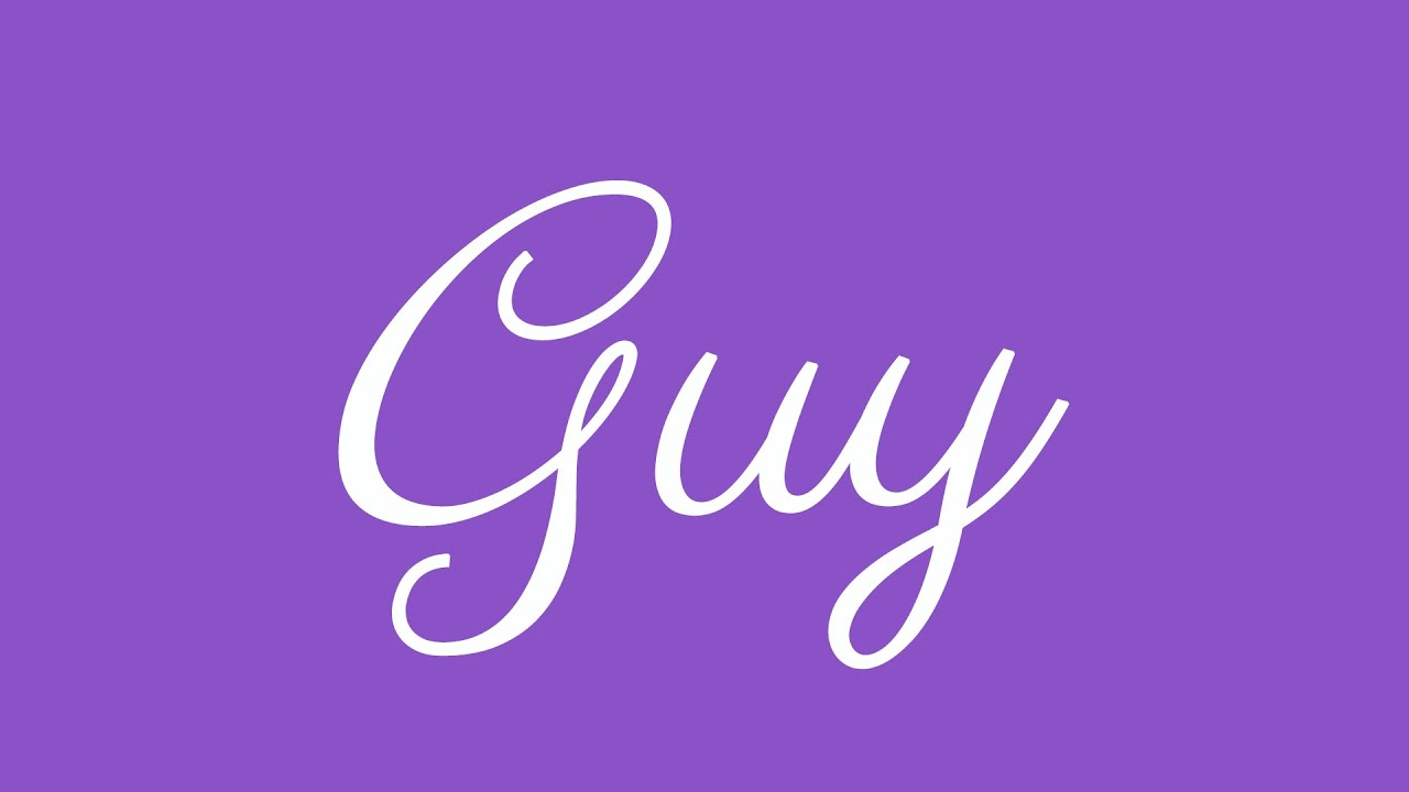 Learn how to Sign the Name Guy Stylishly in Cursive Writing - YouTube