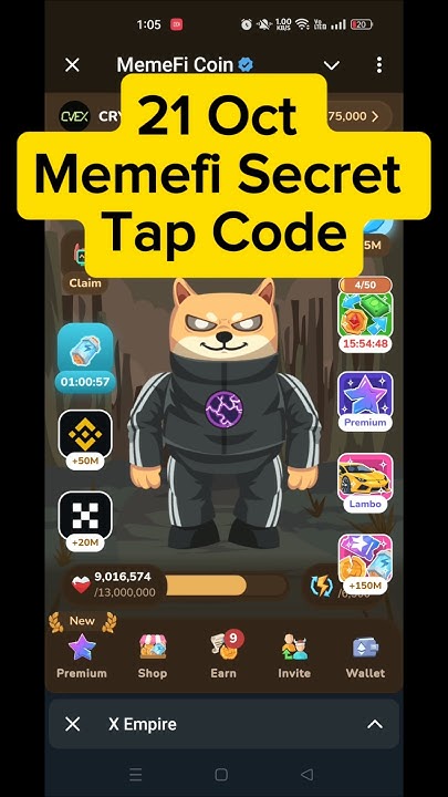 Memefi Secret Code 21 Oct | Memefi daily combo Reward Today| Memefi ...
