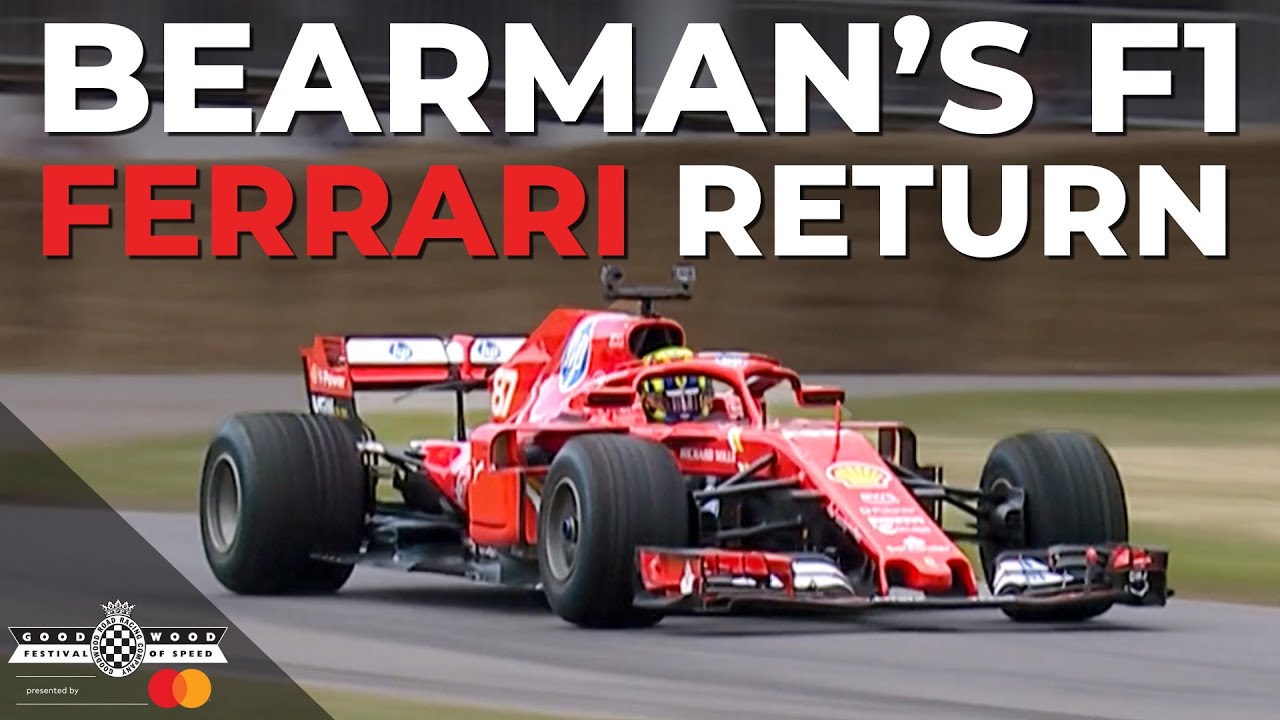 Oliver Bearman returns to a Ferrari F1 car at Goodwood - YouTube