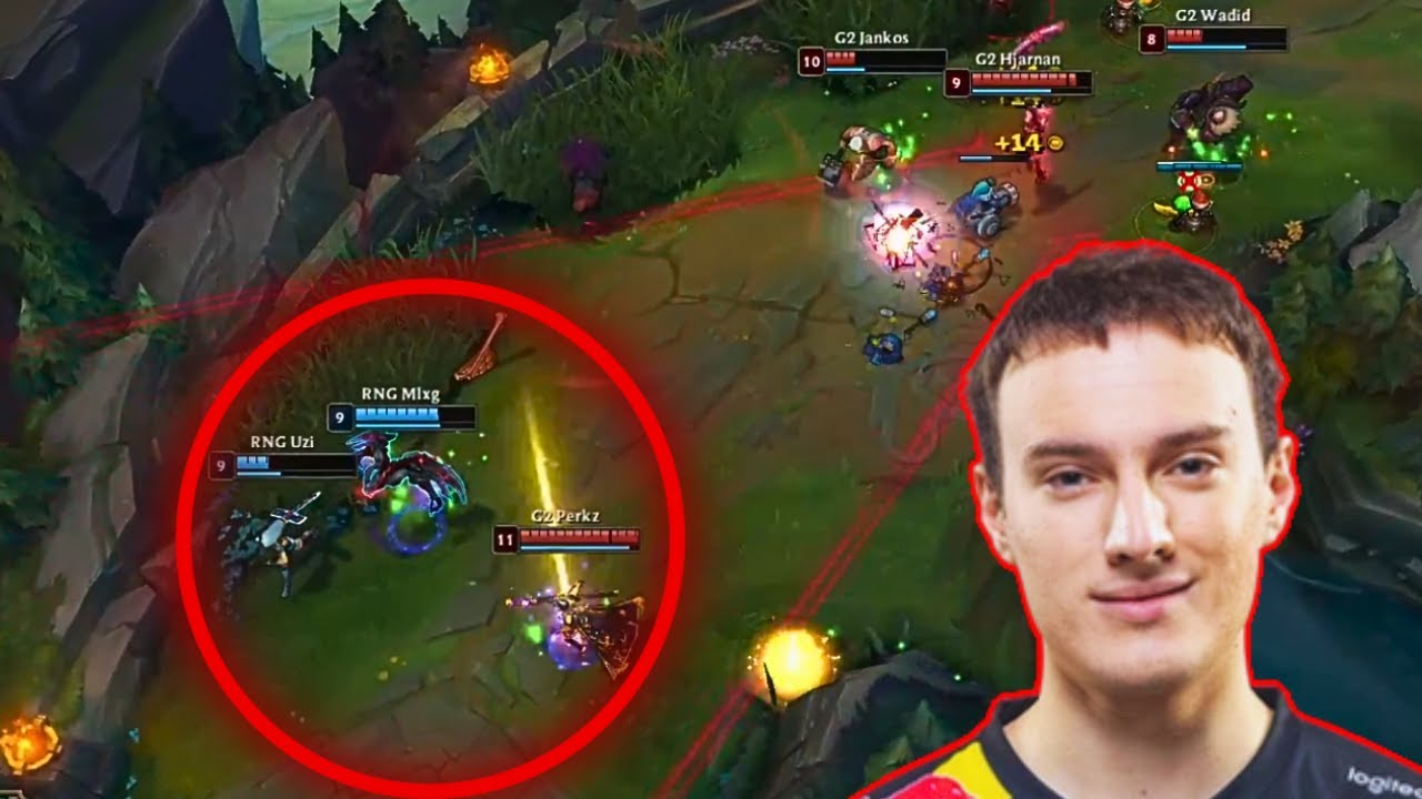G2 Perkz as Leblanc Destroing RNG Uzi and Mlxg in Worlds 2018 - YouTube