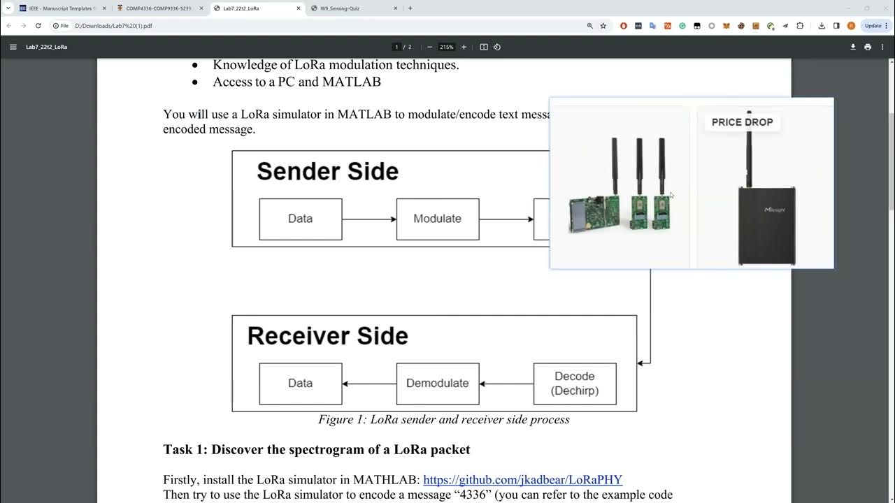 Lab7 LoRa MATLAB simulation - YouTube