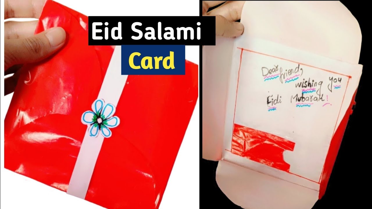 Eid Salami And Wish Card / Eid Card / Handmade Eid Salami Card ...