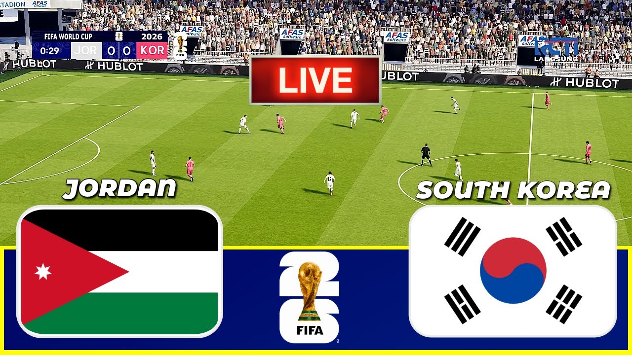 JORDAN vs SOUTH KOREA - FIFA World Cup 2026 Qualifiers || Live Football ...