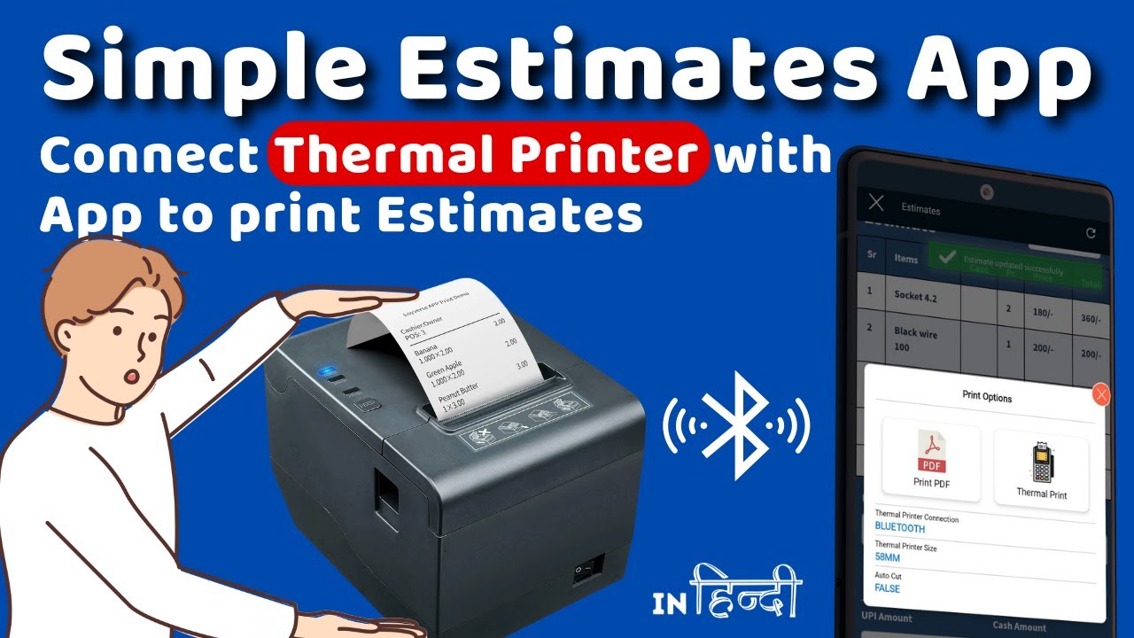 Print Estimates With Termal Printer - Simple Estimates App | Bluetooth ...