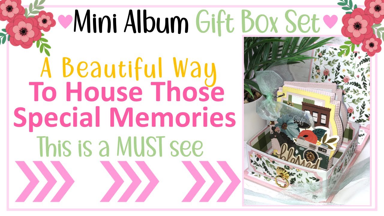 🌸GIRLIE MINI ALBUM LAYOUT INSPIRATION🌸MINI ALBUM GIFT BOX SET🌸NEW IDEA ...