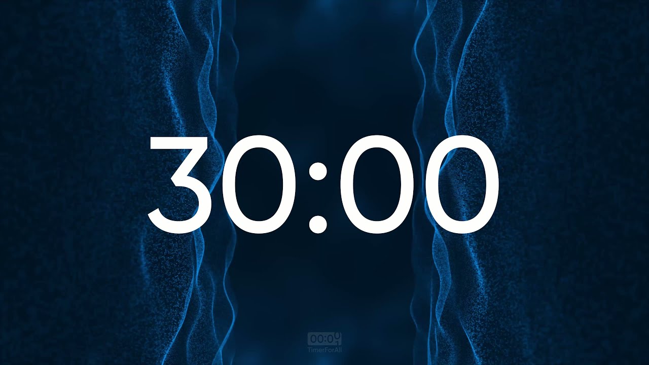 30 Min Timer Countdown - Premium Blue Particle Animation - YouTube