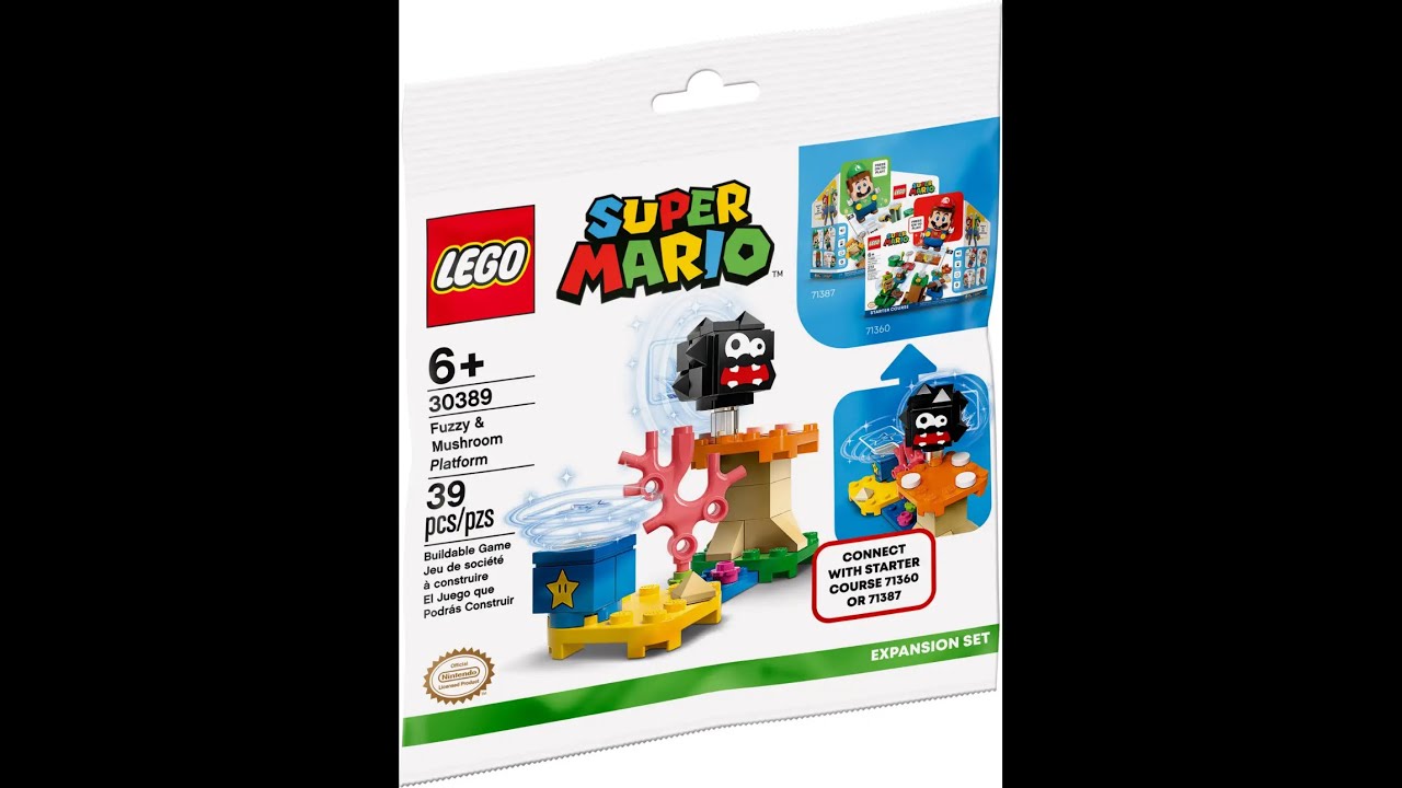 30389 - LEGO Super Mario Fuzzy & Mushroom Platform Expansion Set - YouTube