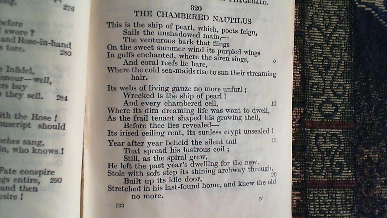 The Chambered Nautilus - O. W. Holmes - YouTube