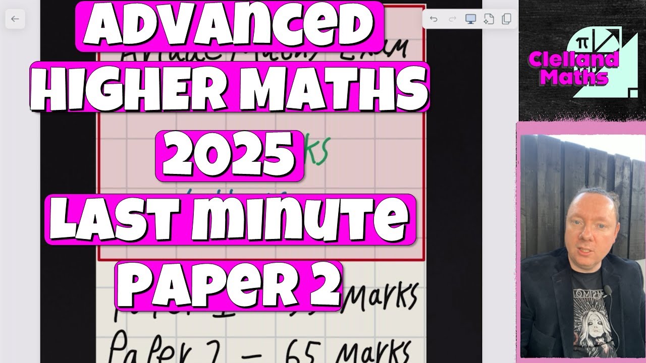 Advanced Higher Maths 2025 Exam | Arcademaths Mock Paper 2 - YouTube