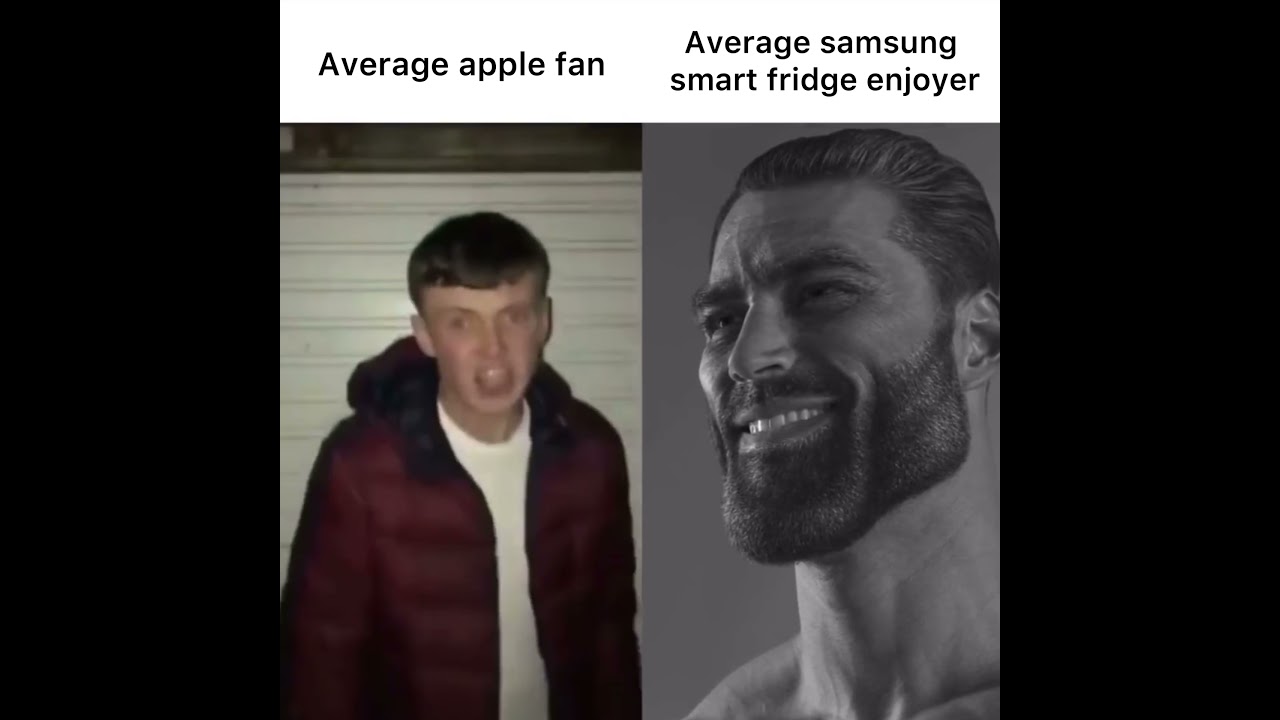 Average Apple Fan vs Average Samsung Smart Fridge Enjoyer - YouTube