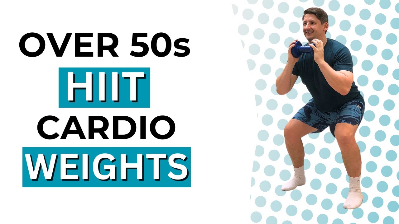 Over 50s FAT BURNING Full Body Hiit Cardio Weights Workout - YouTube