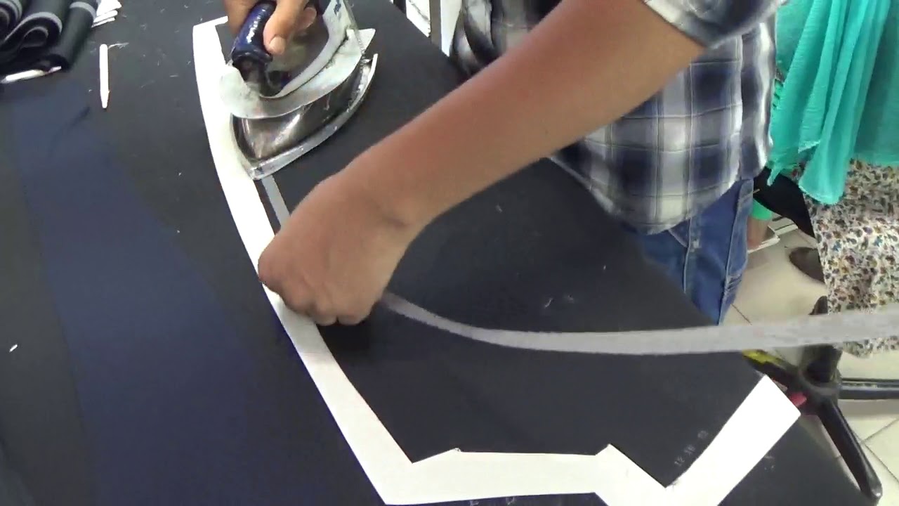 Jacket / blazer front part fusing attach with lapple - YouTube