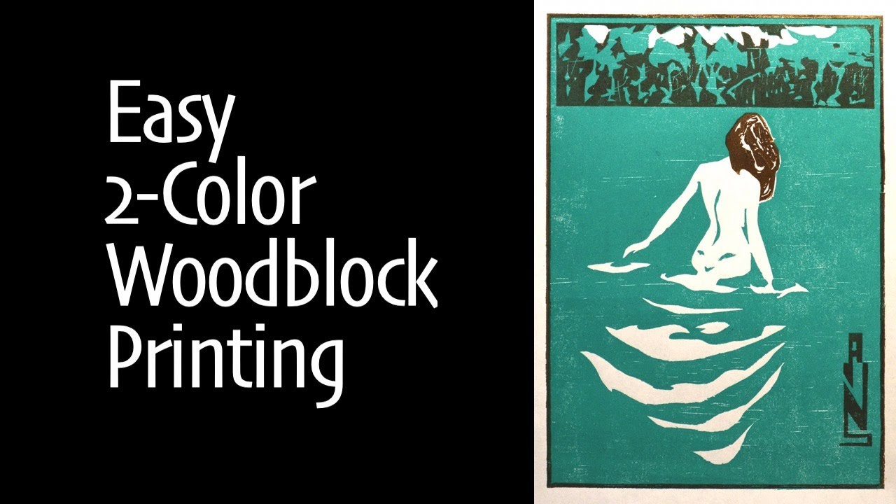 Making a 2-Color Woodblock Print, Easy Registration - YouTube