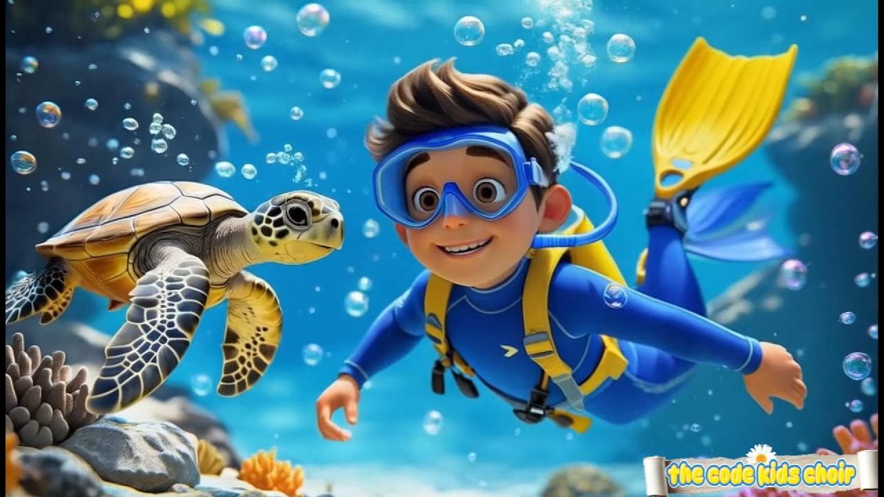 🐠 Swim Swim Down Below! Kids Ocean Song 🎶🐡 Ocean Animals Fun! Swim Swim ...