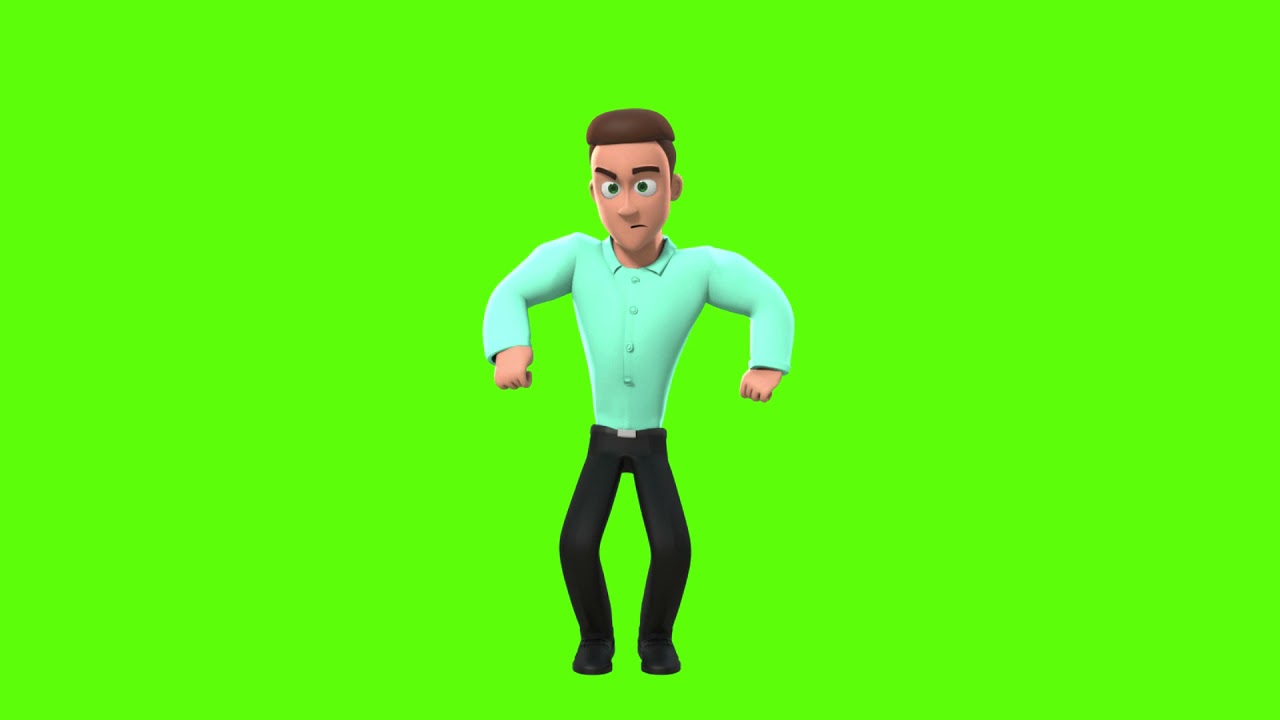 Animated 3D Character With Green Screen *FREE TO USE* - YouTube