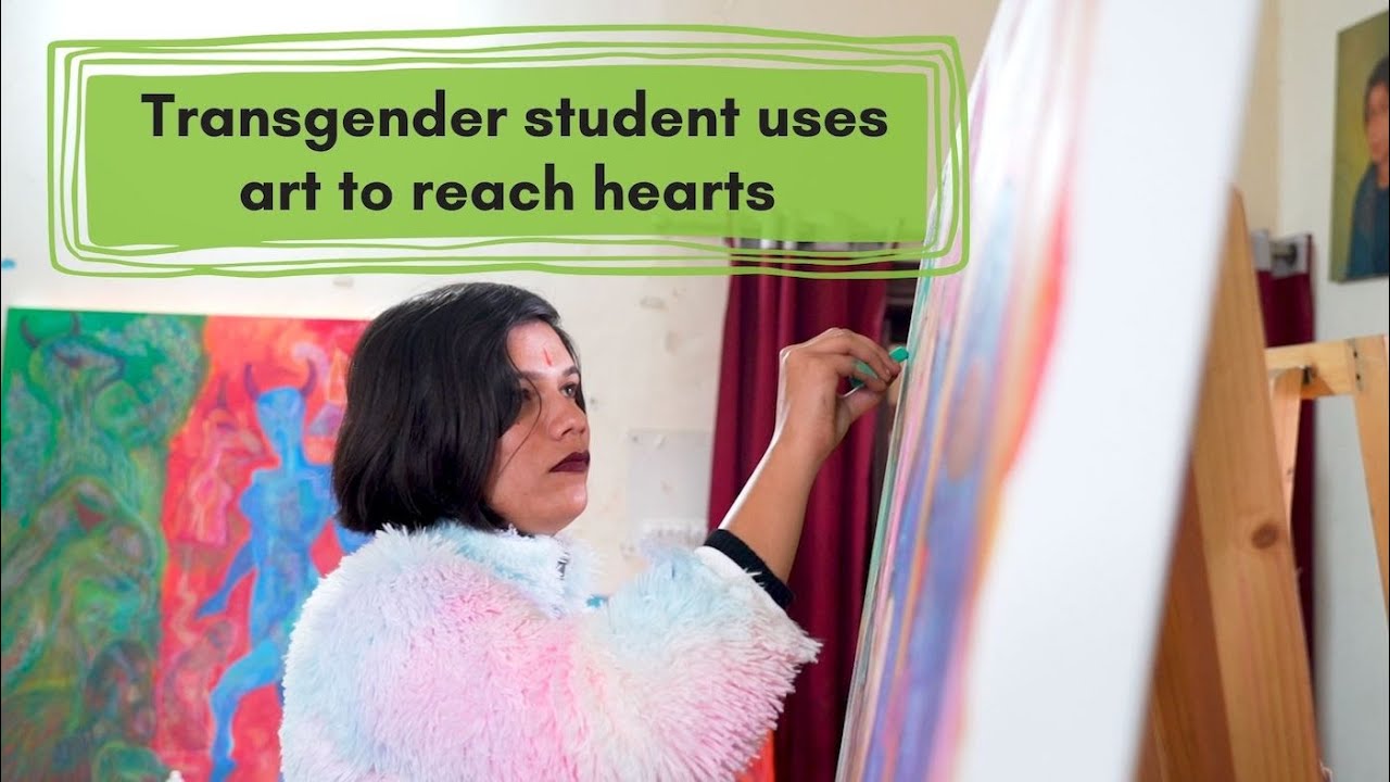 Transgender student uses art to reach hearts - YouTube
