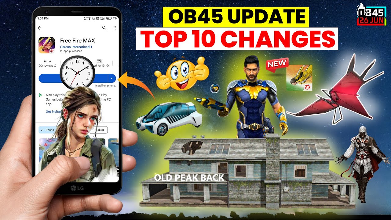 TOP 10 Changes OB45 Update Free Fire | Ob45 Update Free Fire | Glider ...
