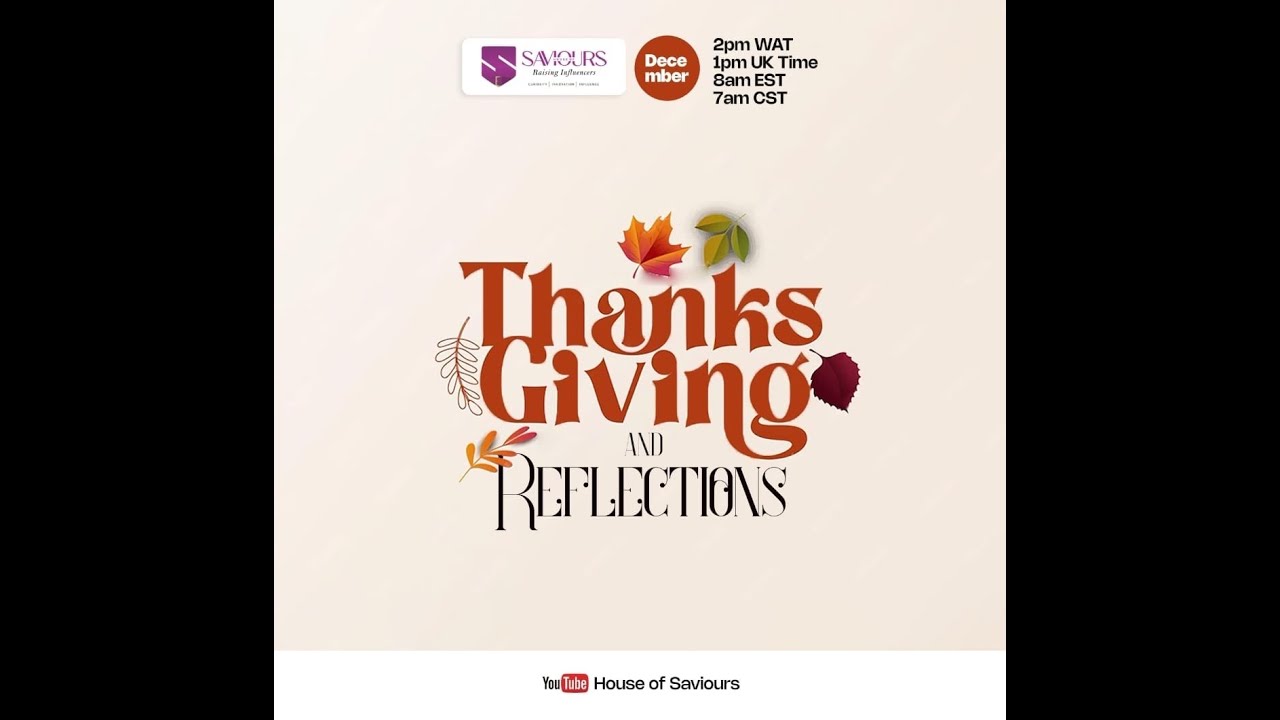 Thanksgiving Reflection - YouTube