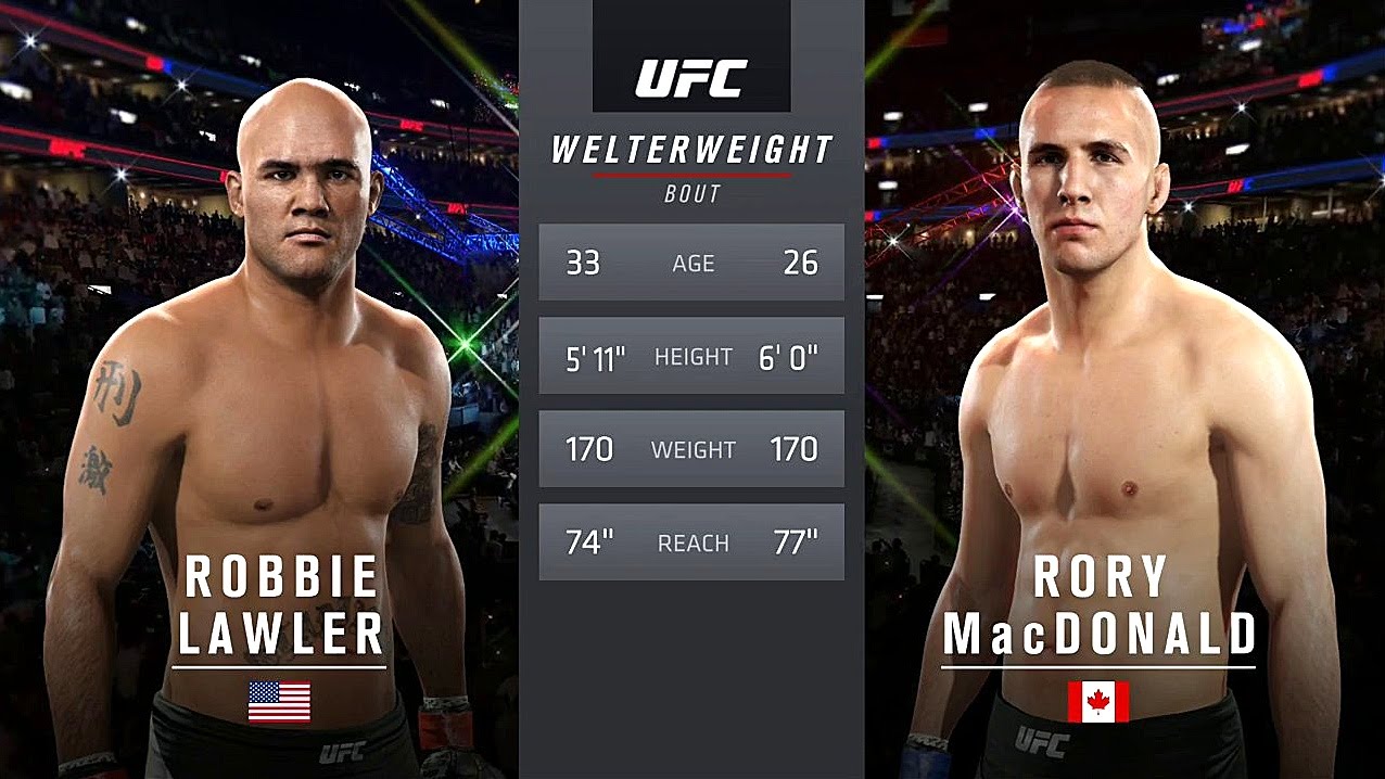 EA Sports UFC 2 Robbie Lawler vs. Rory MacDonald FULL FIGHT (Xbox One ...