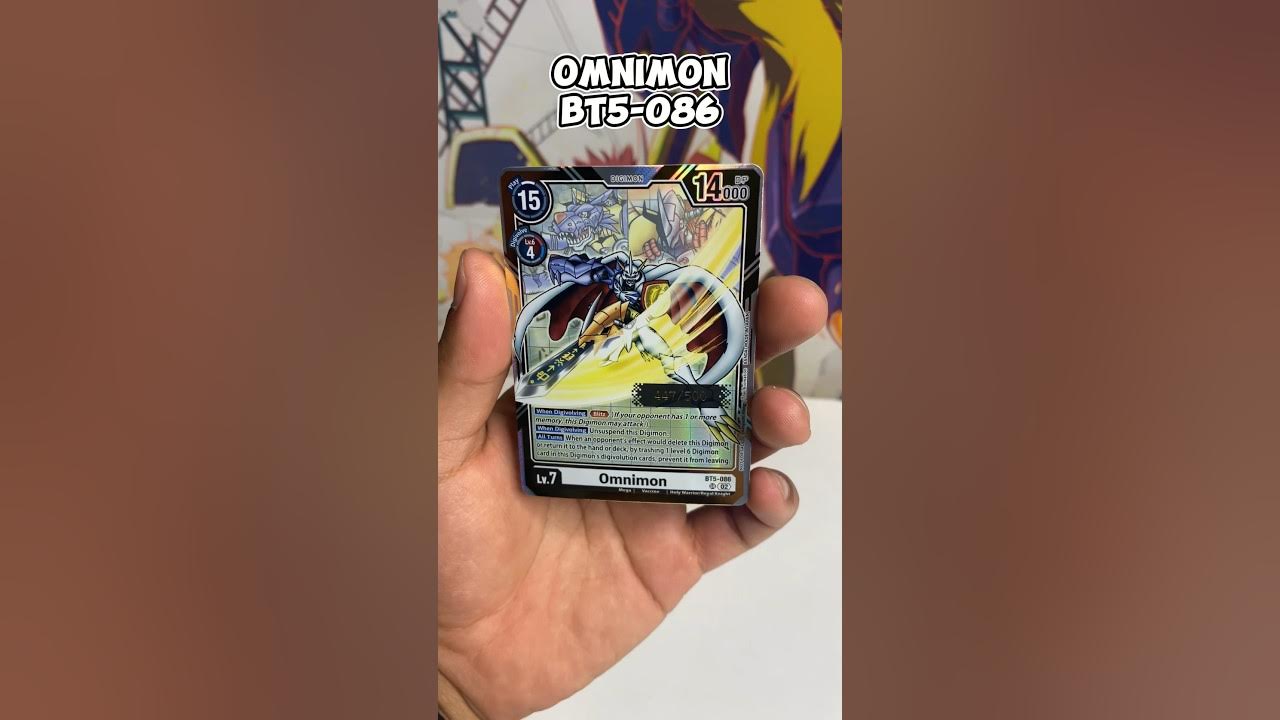 Omnimon **Serial Numbered /500** BT5-086 SR #digimoncardgame - YouTube