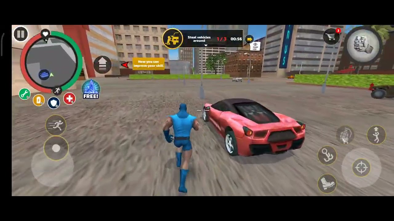 Rope hero vice town star and fight mission - YouTube