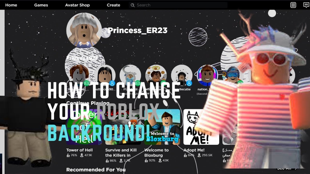 How To Change Your Roblox Background/Theme! | Roblox Tutorial || Cherry ...