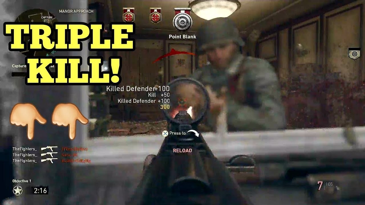 INSANE TRIPLE KILL WITH PPSH! // CoD: WWII Beta (Call of Duty: WW2 ...