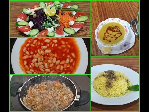 İftar Menüsü-Tavuk taşlık Kuru Fasulye Mercimek çorbası pirinç pilavı salata