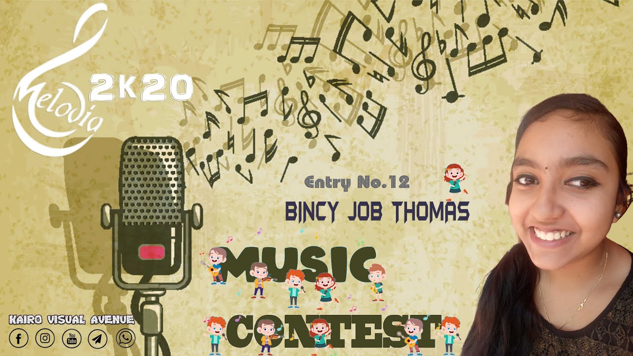 MELODIA MUSIC CONTEST - Entry No 12 Bincy Job Thomas 🎼😎💕🎤🎼💕 First ...