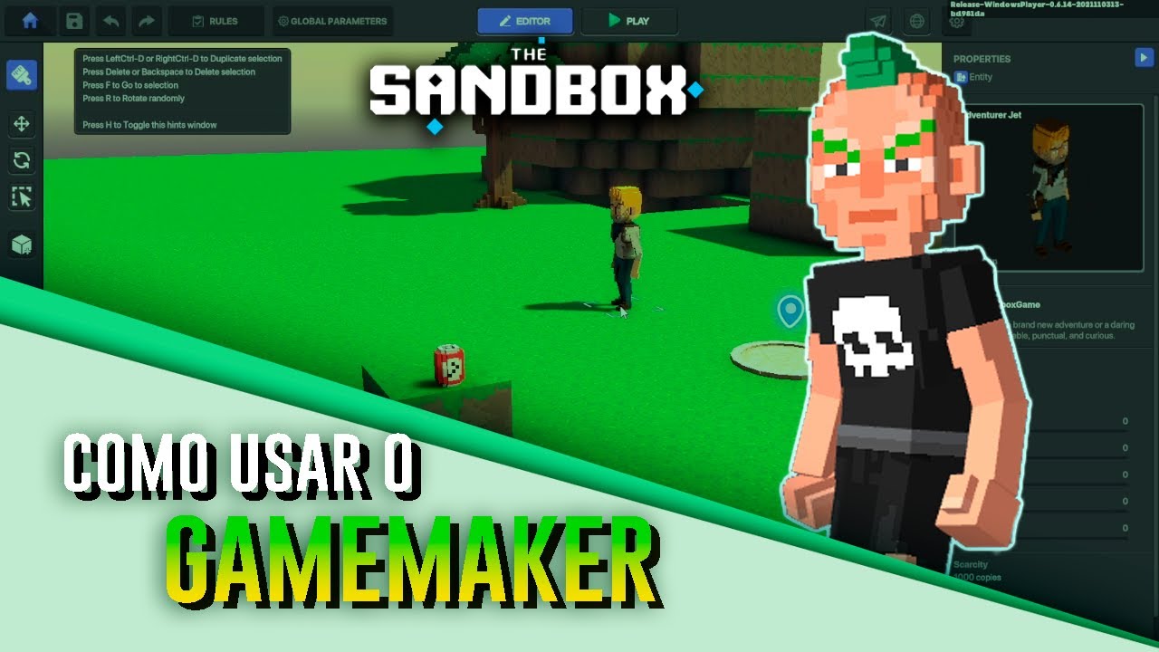 Como usar o GameMaker do The Sandbox, tutorial simples e rápido Jogo NFT que da para ganhar ...