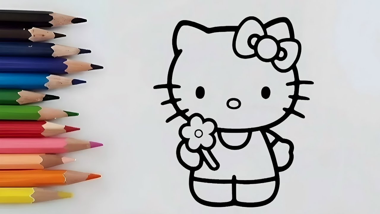 How to draw Hello Kitty / step by step - YouTube