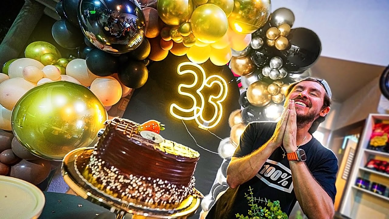 FIZ UMA FESTA DE ANIVERSÁRIO PROS MEUS 33 ANOS 🎉 - YouTube