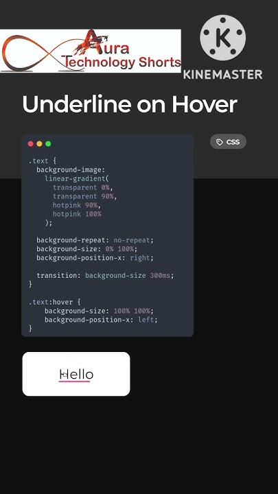 Create A Css Underline Hover Effect Animation Shorts Viralshorts Hovereffect Underline