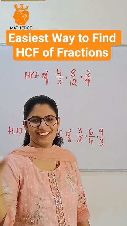 Easiest Way to Find HCF of Fractions | Learn in 1 Minute #shorts # ...