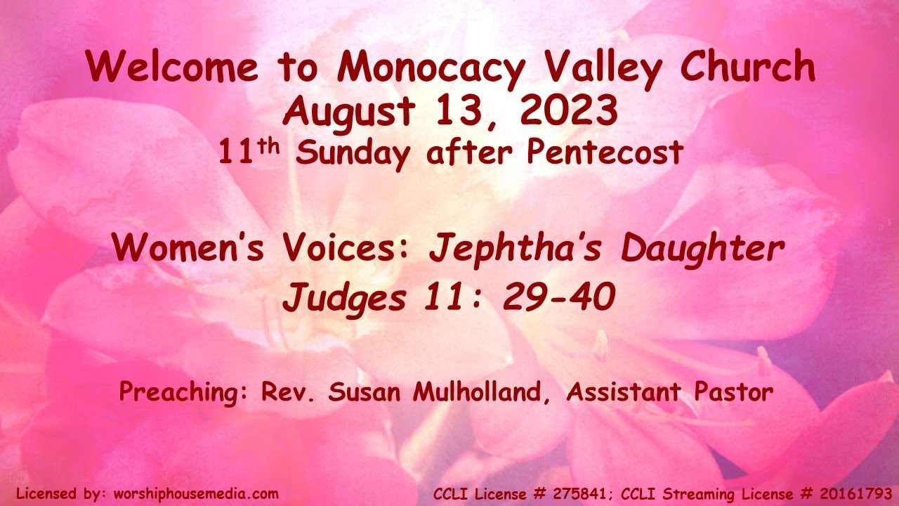 Monocacy Valley Church - August 13, 2023 - YouTube