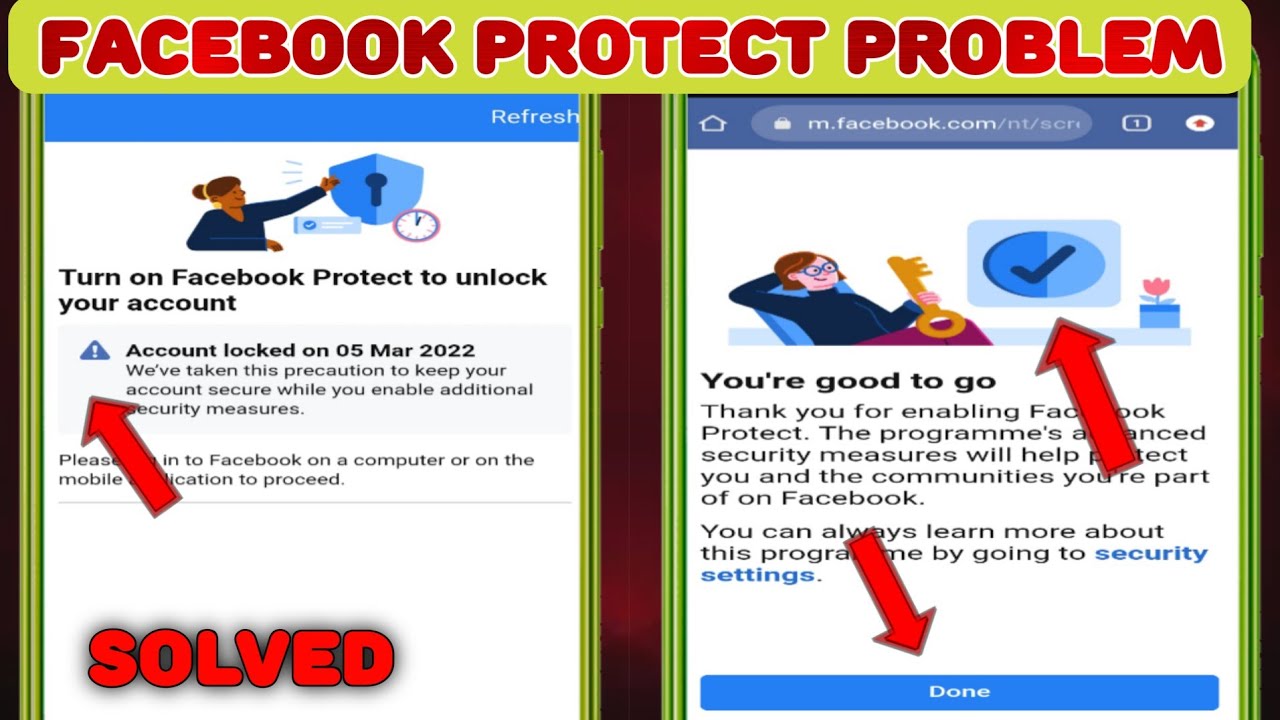 Turn on facebook protect to unlock your account | How to enable ...