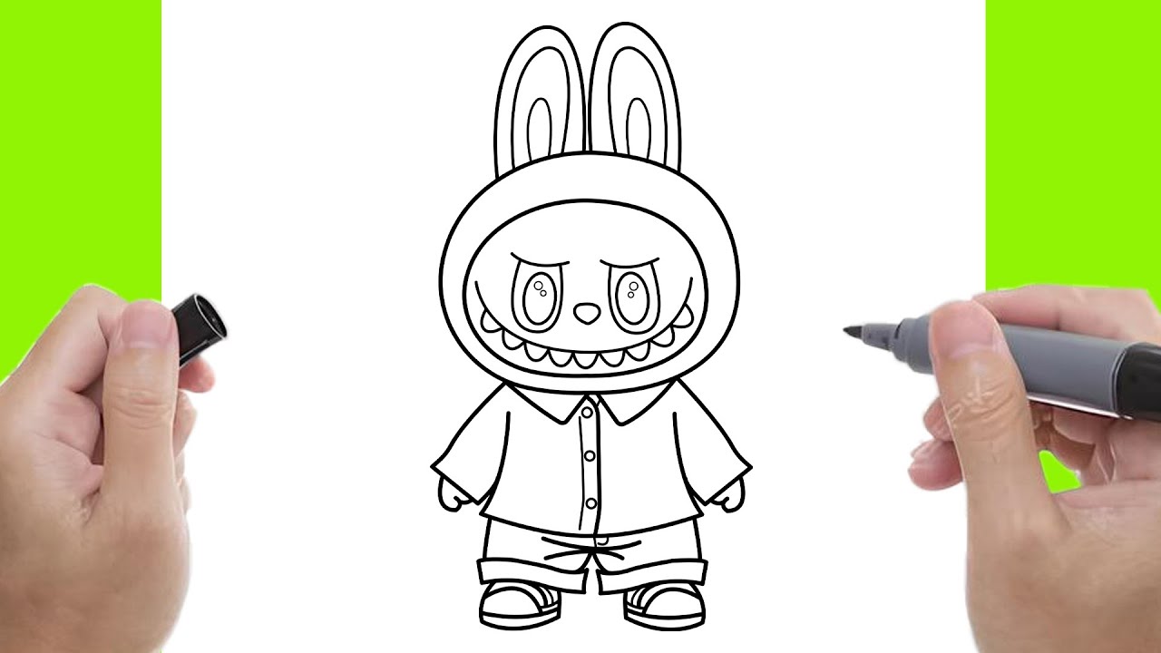 How to DRAW LABUBU Step By Step - YouTube