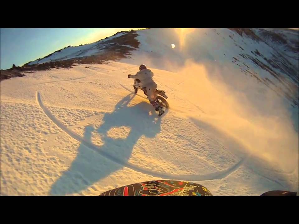 Ice/Snow riding on dirtbikes in Iceland - YouTube