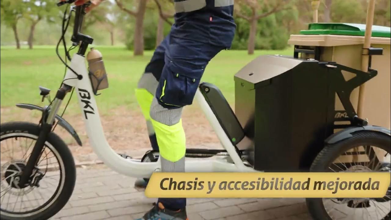 Triciclo eléctrico BKL Cube | Para limpieza viaria e industrial - YouTube