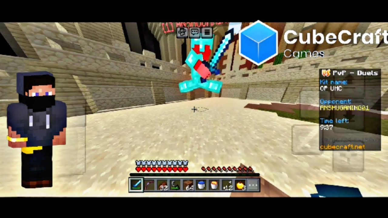 PvP in Minecraft cubecraft server | Minecraft gameplay with new ...