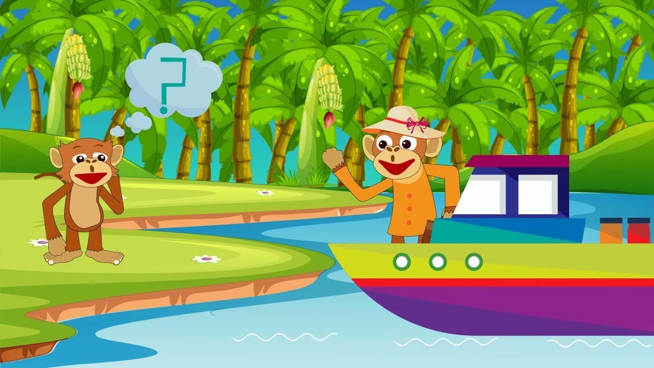 The Monkeys Go Bananas + Coconut Song + Nursery Rhyme +Nick and Hannah Kids - YouTube