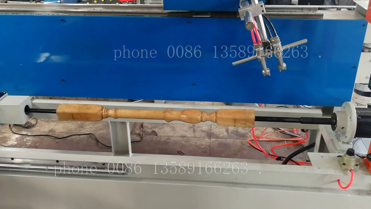 wood stair baluster varnish machine // wood table legs spray paint ...