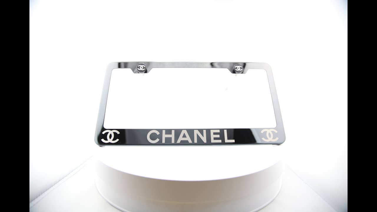 “Chanel” License Plate Frame – Elegant Chrome Finish - YouTube